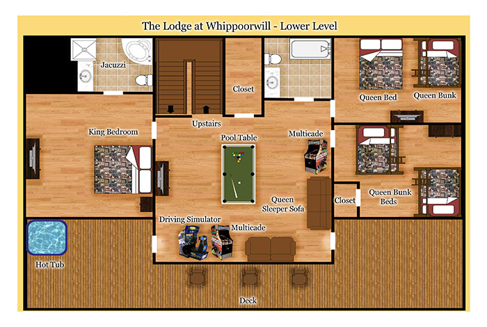 Gatlinburg Cabin - The Lodge at Whippoorwill - 6 Bedroom - Sleeps 32